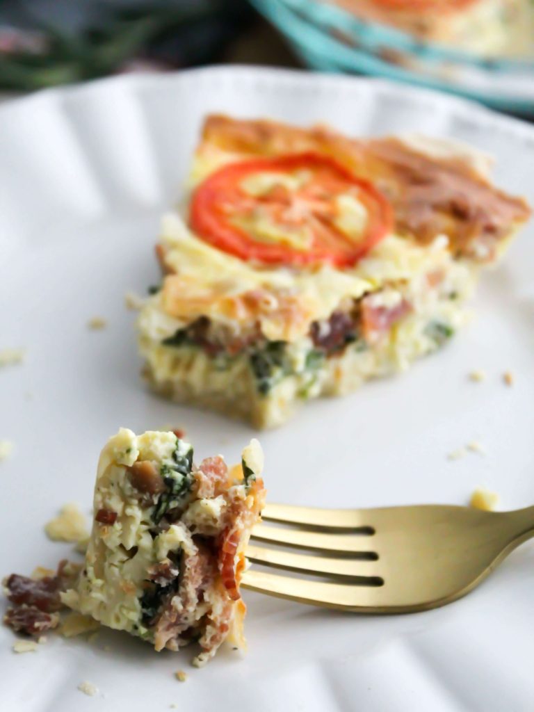 Easy Christmas Morning Quiche - Midwest Life and Style Blog