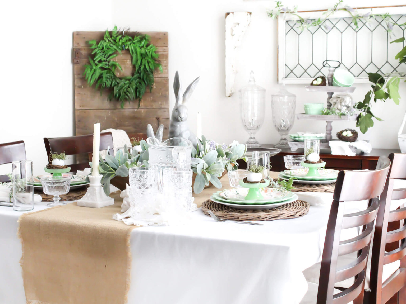 Hop into Easter: How to Style a Charming Tablescape with Jadeite and ...