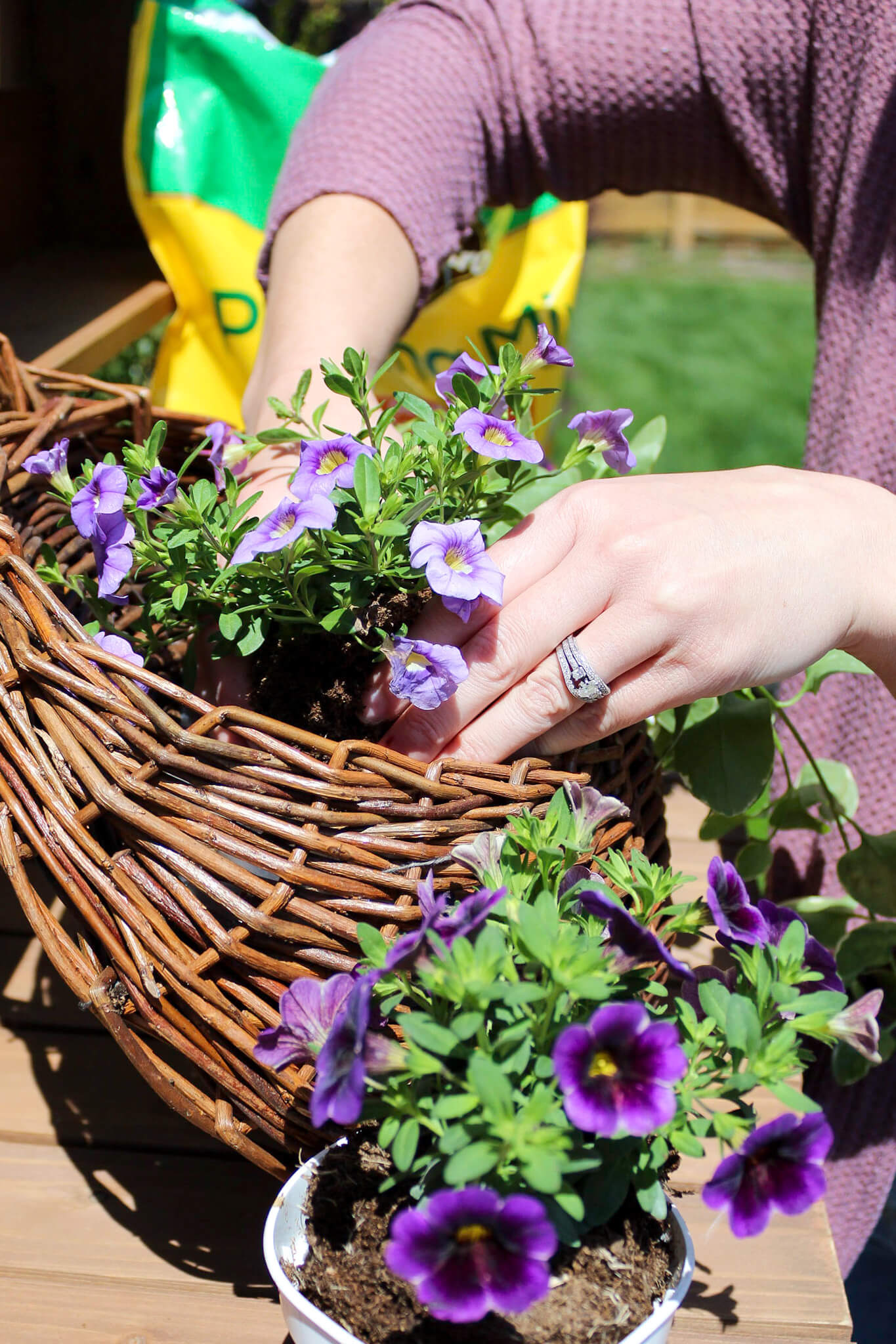 Simple DIY Spring Door Basket - Midwest Life and Style Blog