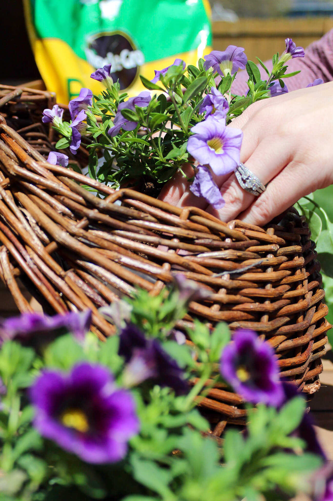 Simple DIY Spring Door Basket - Midwest Life and Style Blog