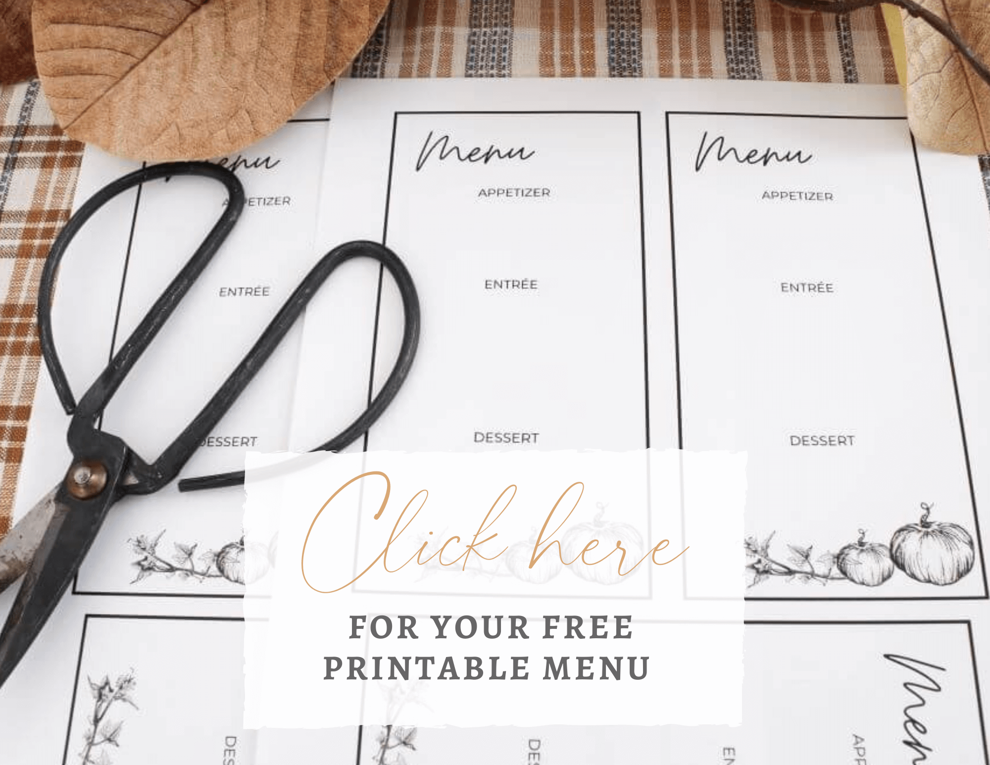 Free Menu And Place Card Printables For Your Thanksgiving Table ...