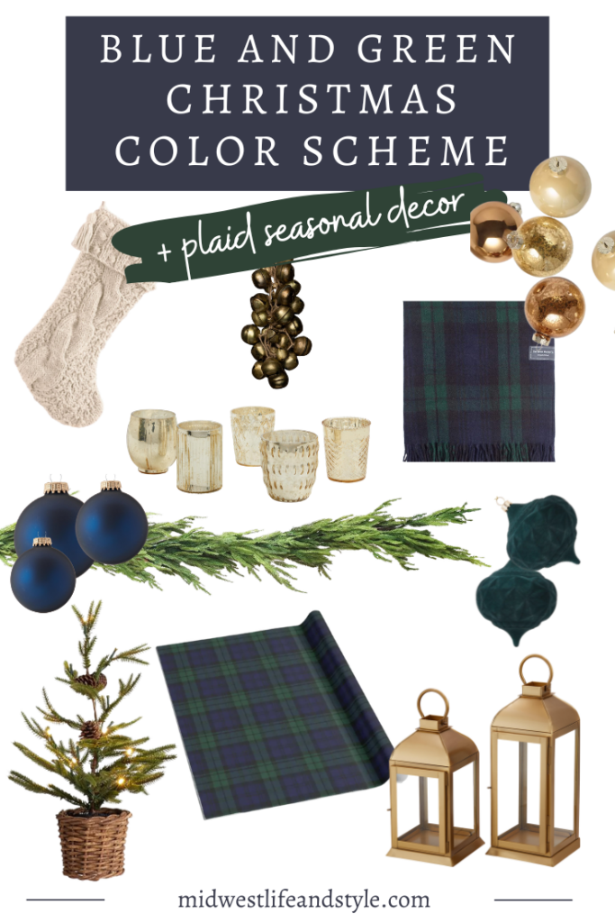 Cozy Christmas Decorating with Blue, Green, and Tartan Plaid - Midwest ...