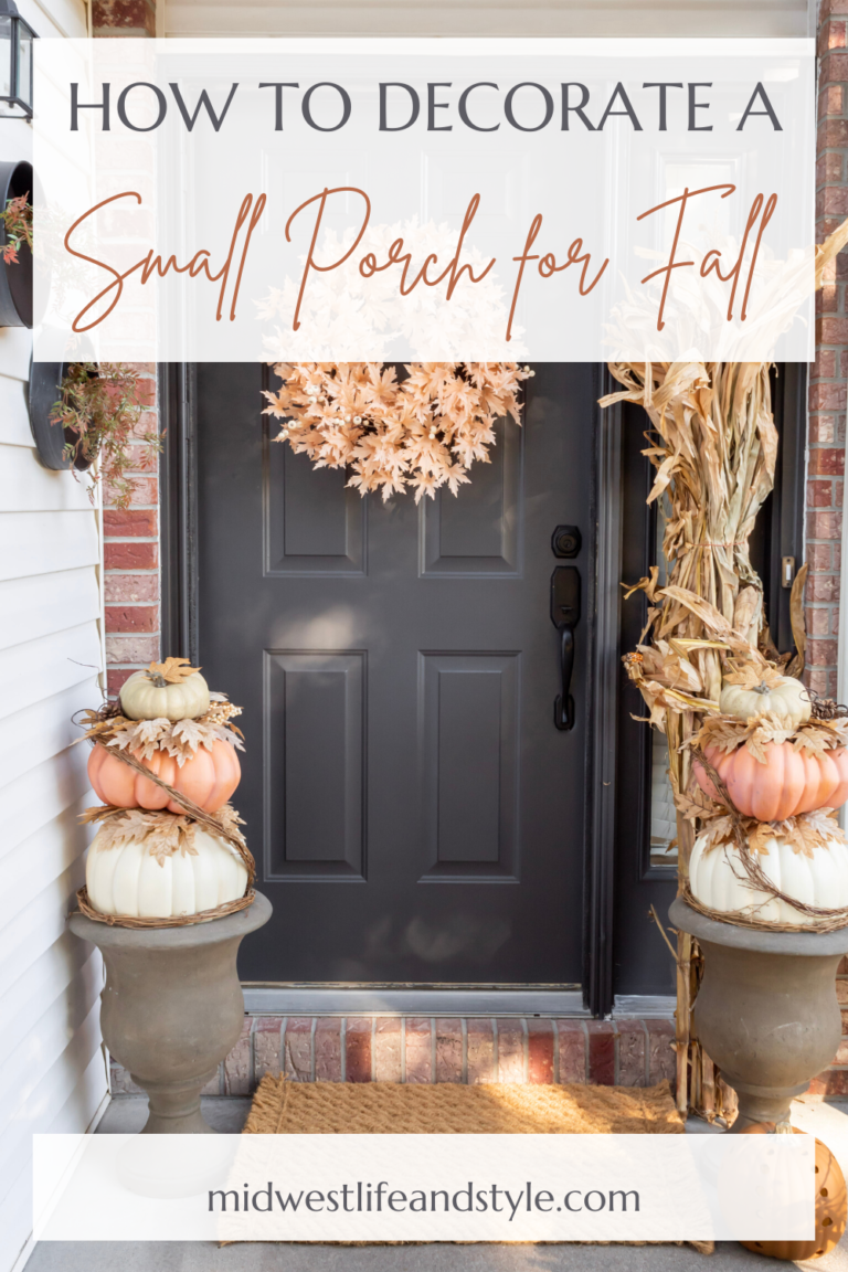 How to Decorate a Small Front Porch for Fall - Midwest Life and Style Blog