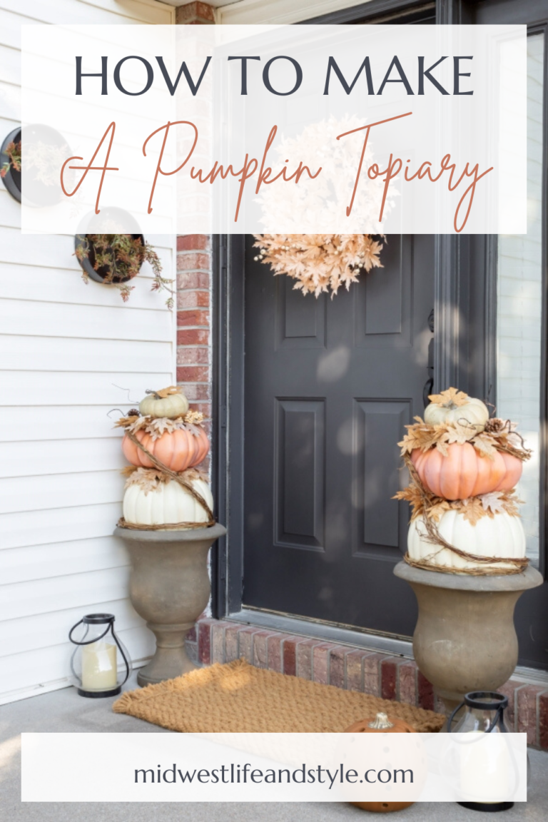 How to Make a Stacked Pumpkin Topiary - Midwest Life and Style Blog