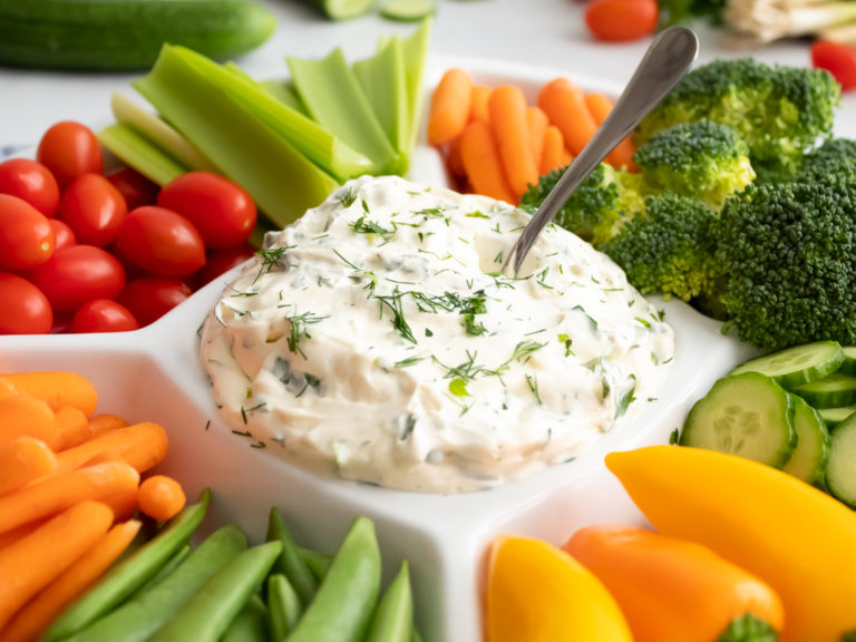 The Best Easy and Flavorful Herb Veggie Dip - Midwest Life and Style Blog