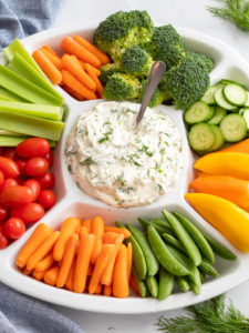 The Best Easy and Flavorful Herb Veggie Dip - Midwest Life and Style Blog