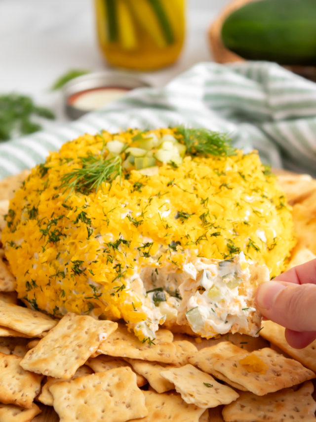 The Ultimate Dill Pickle Cheese Ball - Midwest Life and Style Blog
