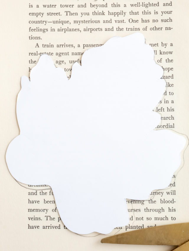 How to Make a Fall Book Page Leaf Garland - Midwest Life and Style Blog