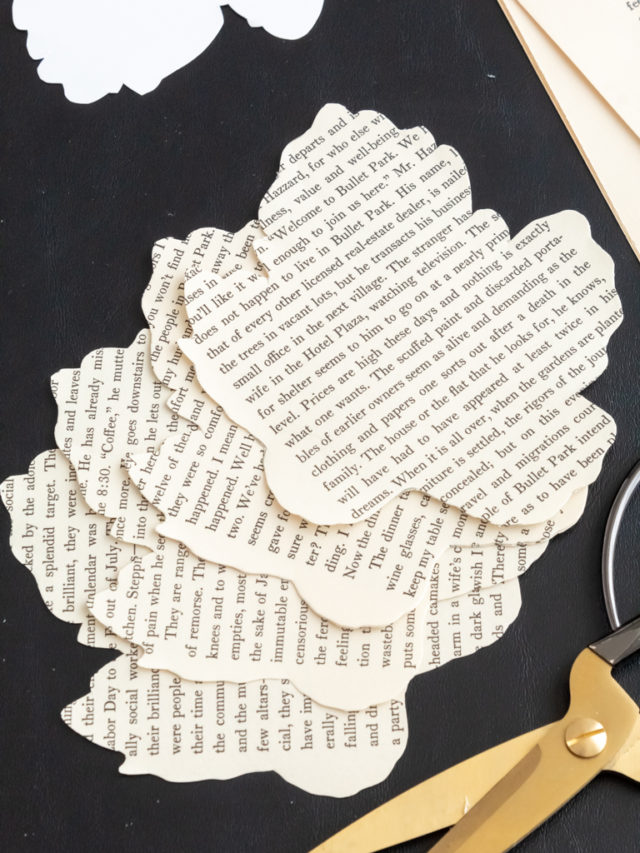 How to Make a Fall Book Page Leaf Garland - Midwest Life and Style Blog