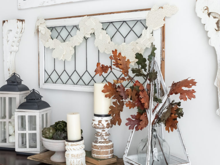 How to Make a Fall Book Page Leaf Garland - Midwest Life and Style Blog
