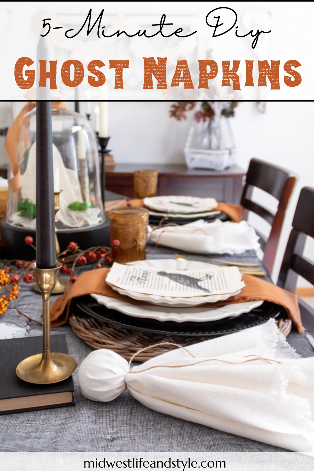 How to Make Ghost Napkins for Halloween - Midwest Life and Style Blog
