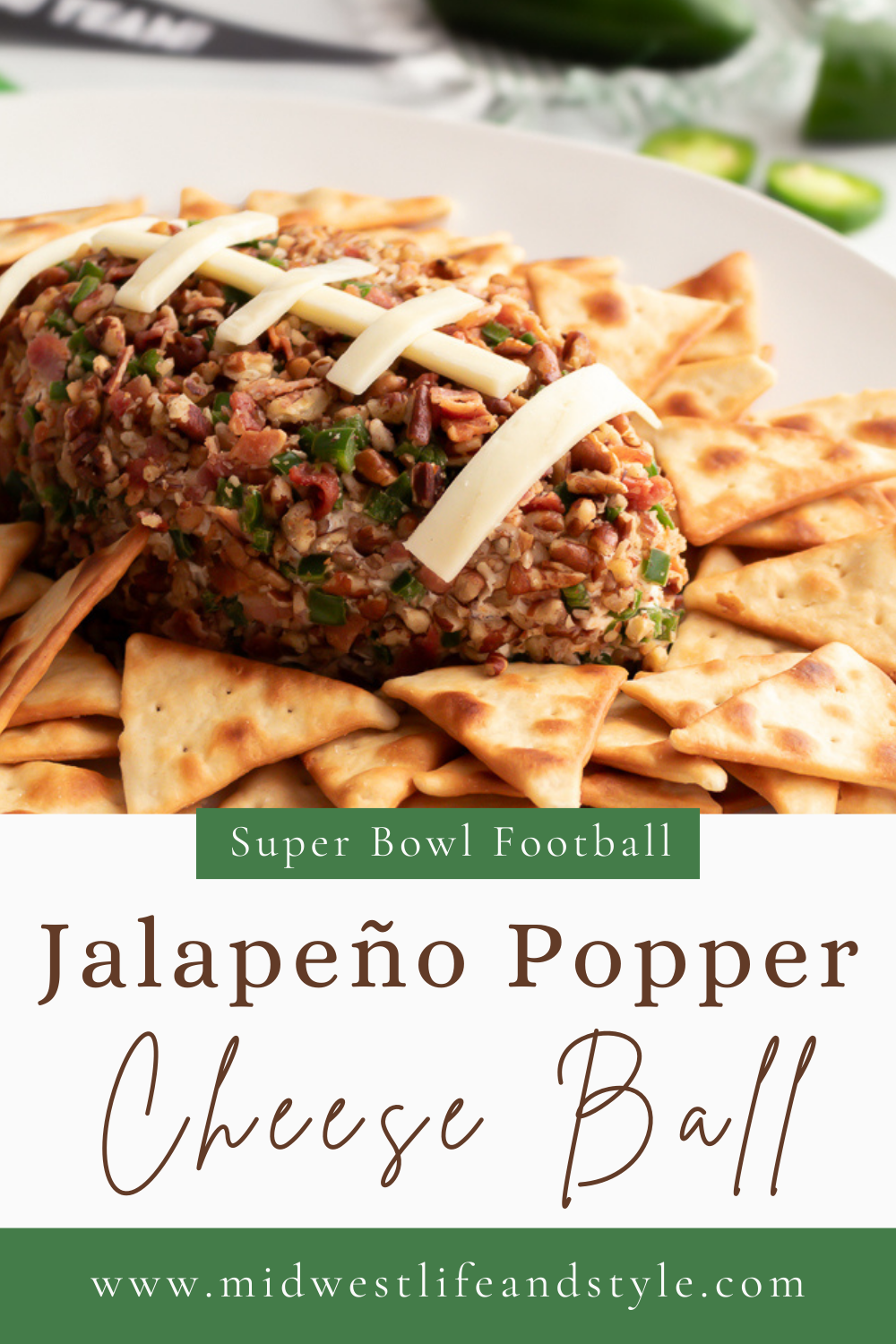 Easy Game Day Appetizer: Football Jalapeño Popper Cheese Ball - Midwest ...