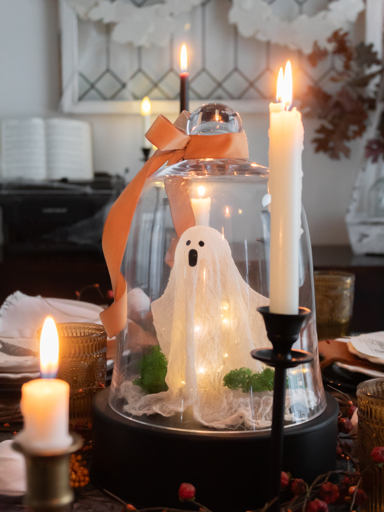 How to Make a DIY Ghost Under a Cloche for a Hauntingly Fun Halloween ...